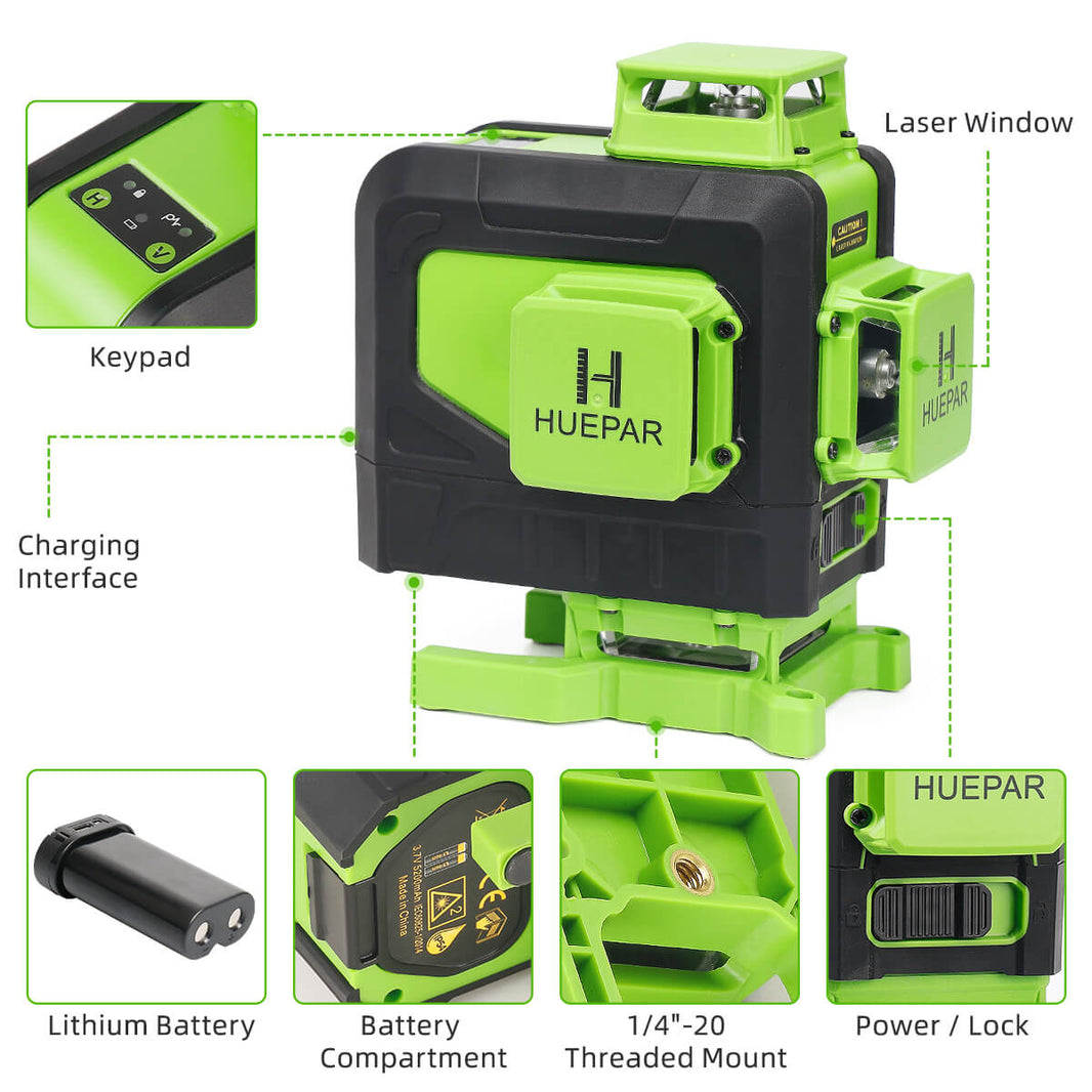 Professional Laser Levels | Huepar® CA Official – HUEPAR CA
